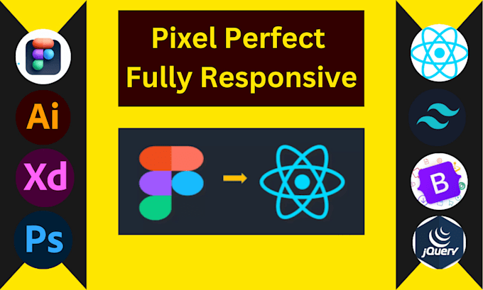 Convert figma to react, psd to react modern responsive website by Ismailbhuiya338 | Fiverr