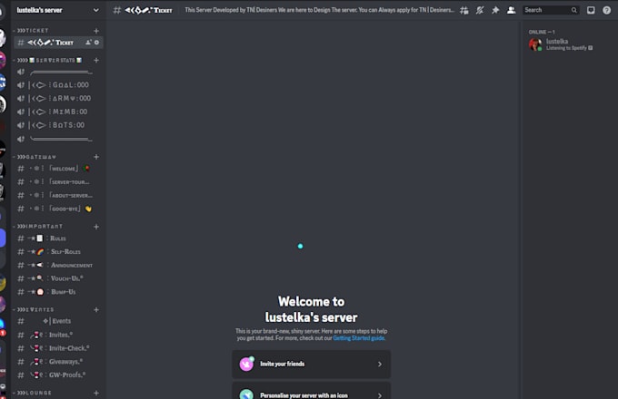 Make you the discord server with cool template by Lustelka | Fiverr