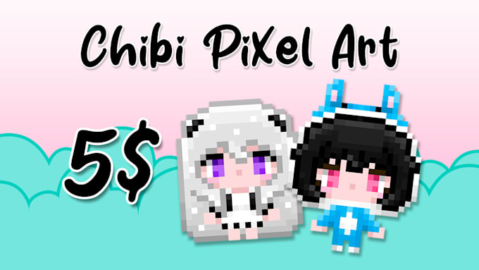 Create a pixel art chibi character for you by Zubuwu | Fiverr