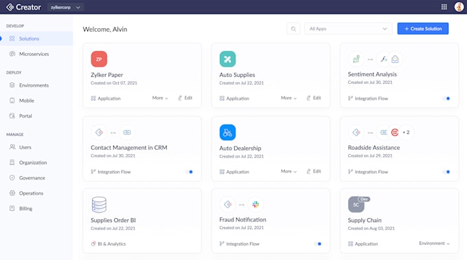 Develop zoho creator app or modify existing app by Saad_zia | Fiverr