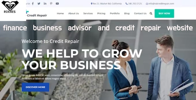 Design finance business advisor and credit repair website by Roxxies ...