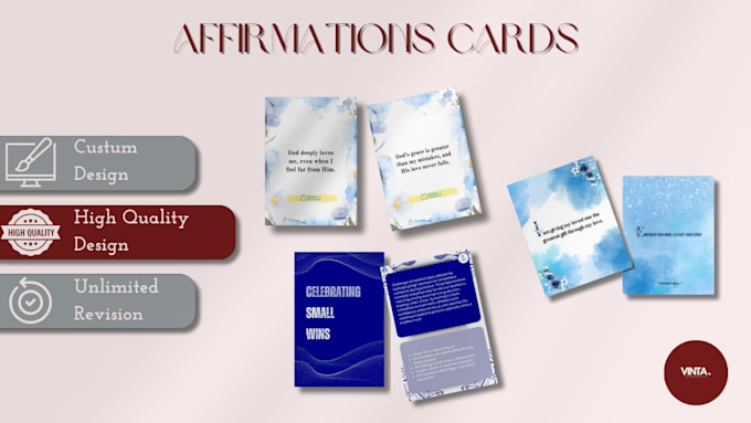 Design affirmation cards same day delivery by Dg_designerr | Fiverr