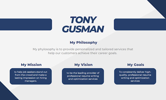 Create a resume and cover letter writting for you by Tony_gusman | Fiverr