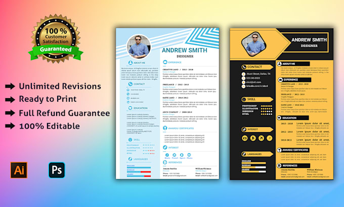 Design professional, infographic, biography, cv, and resume design by ...