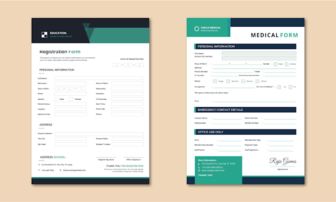 Create, design a custom fillable pdf form by Sherry63 | Fiverr