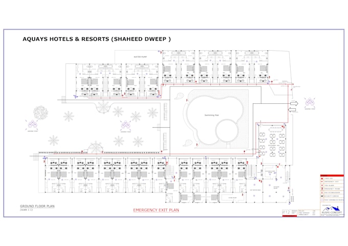 Design fire emergency exit, evacuation plan, diagram by Vrushi41 | Fiverr
