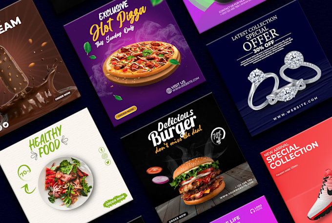 Design a catchy instagram facebook social media banners ads post event ...