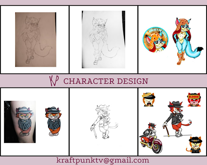 Design a custom character design by Kraftpunktv69 | Fiverr