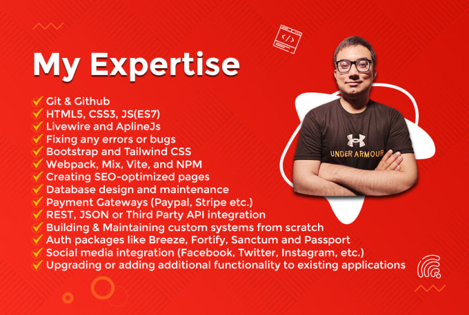 Develop php laravel websites and apps or build api backend and fix ... Develop php laravel websites and apps or build api backend and fix ...