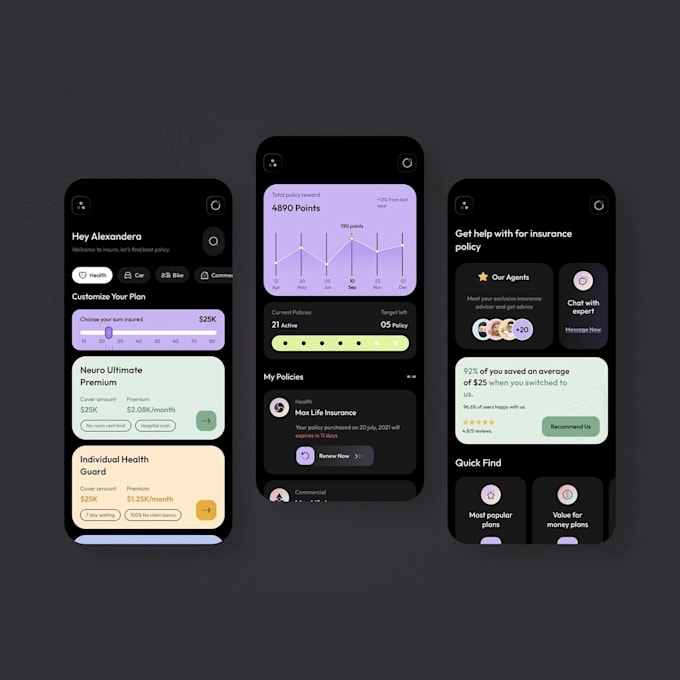 Design bespoke ui ux design for mobile app and tablet app by Ionluk ...