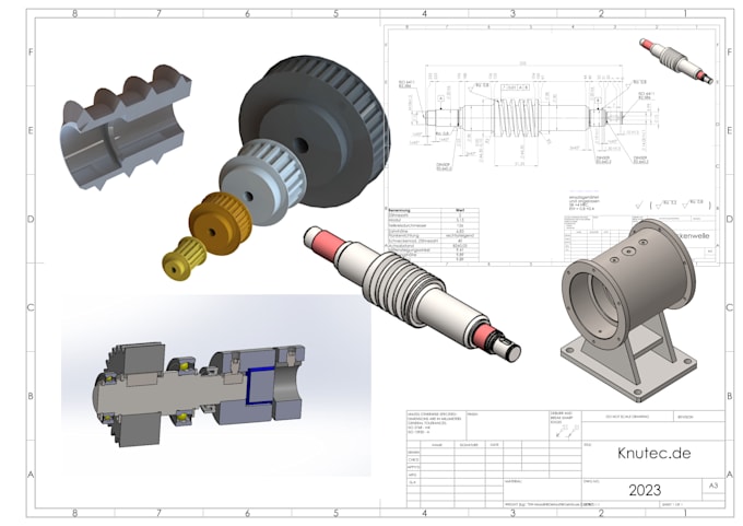 Create technical drawings for you by Knutec | Fiverr