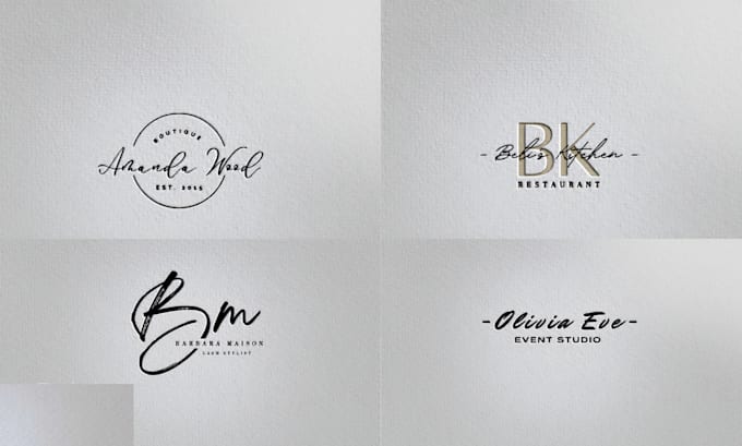 Design 3 outstanding signature logo with free mockup by Karislyn_ | Fiverr