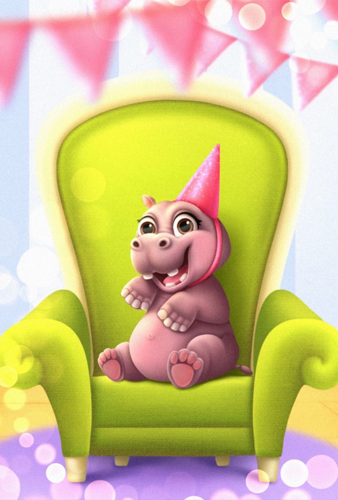 Draw colorful children illustration book in a cartoon style by Malko ...