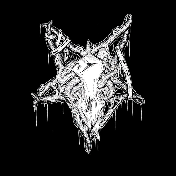 Detailed dark art draw illustration by Apiinng666 | Fiverr