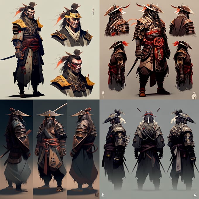 Do front, back and side character design by Sonnow | Fiverr