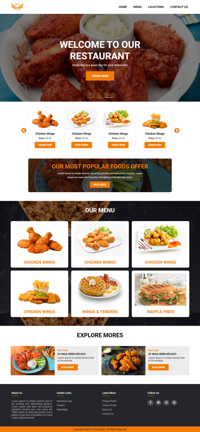 Create Custom Website Design Or Redesign Using Html Css Js By Mollikadev Fiverr