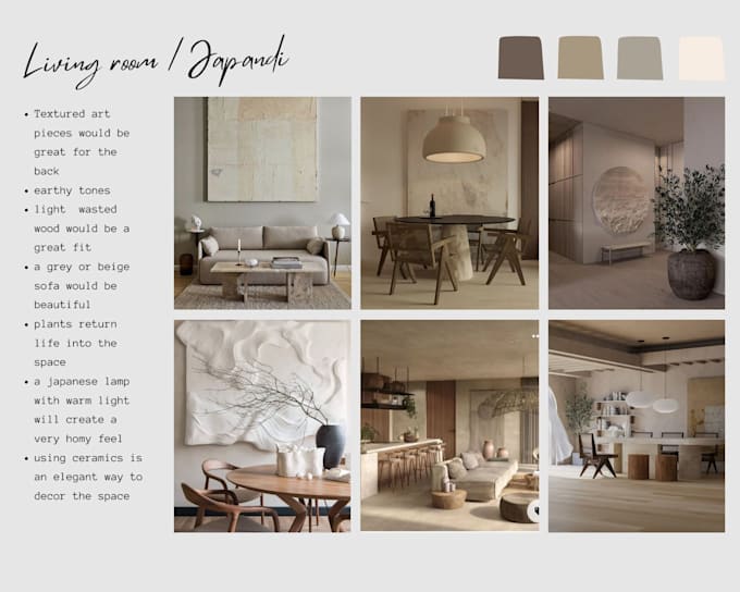 Create a unique mood board for a room by Mggt_design | Fiverr