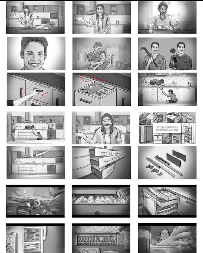 Draw storyboarding, for story animation, comics and films by Ana_tyler ...