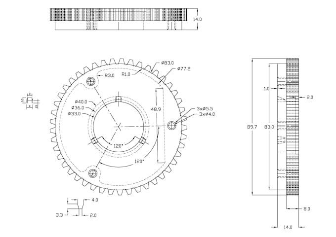 Create precise 2d mechanical drawings for you using autocad by Dayan ...