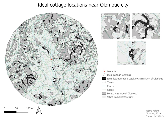 Create custom qgis maps, spatial analysis, point mapping etc for you by Fatimaslam_ | Fiverr