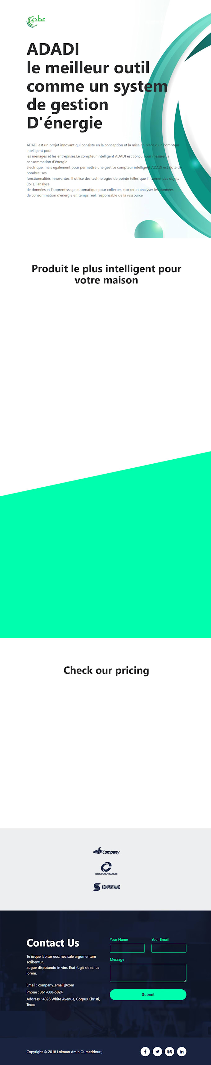 Develope frontend web site using html and css by Lokmanoumedd237 | Fiverr