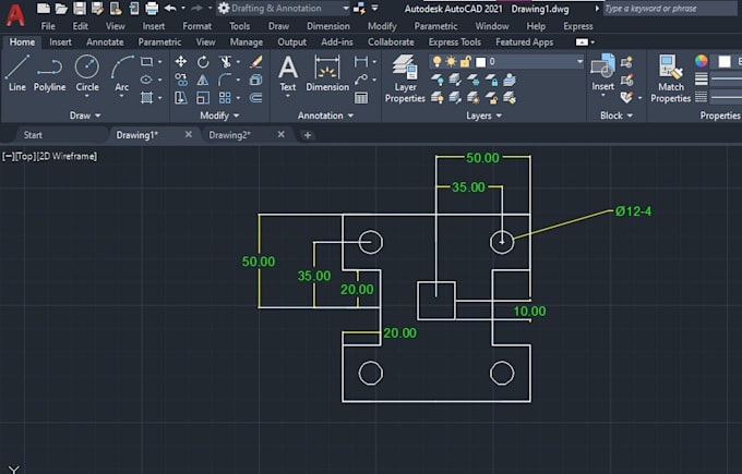 Design 2d mechanical and technical drawing using autocad by Fahad ...