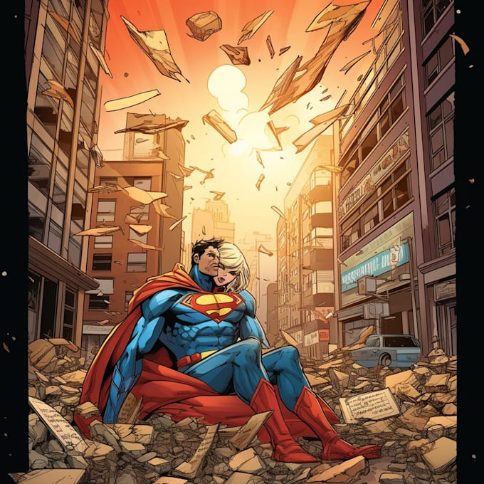 Make illustrate a comic book illustration for your novel by ...