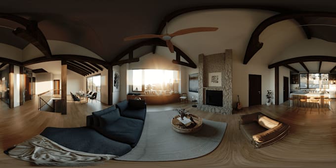 Create professional 360 interior photorealistic renderings by ...