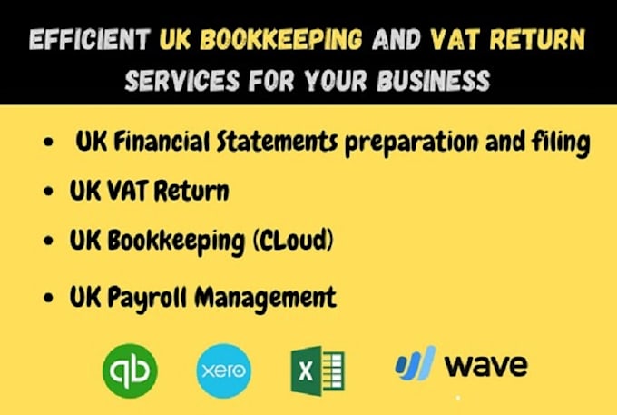 Do bookkeeping and uk vat return using xero quickbooks by Mdekramulhasan | Fiverr