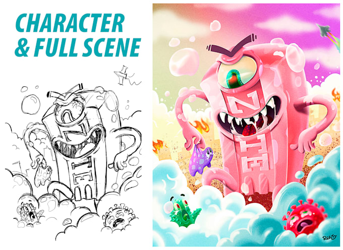 Illustrate your original characters or fanarts by Salvadorrozz | Fiverr