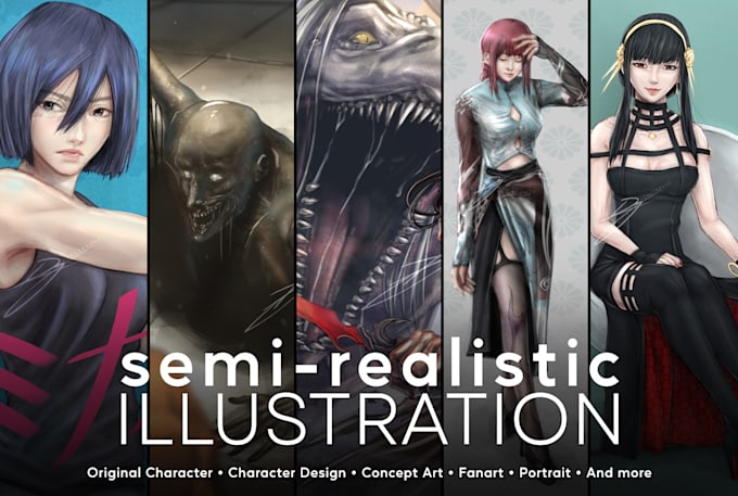 Draw semi realistic illustration by Dongendonz | Fiverr