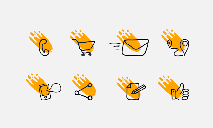 Draw unique custom hand drawn icons, line icons or flaticon by ...
