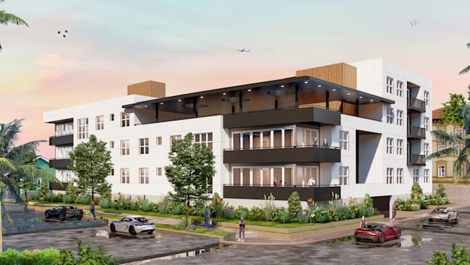 Make 2d presentation architectural renderings by Chandanbim | Fiverr