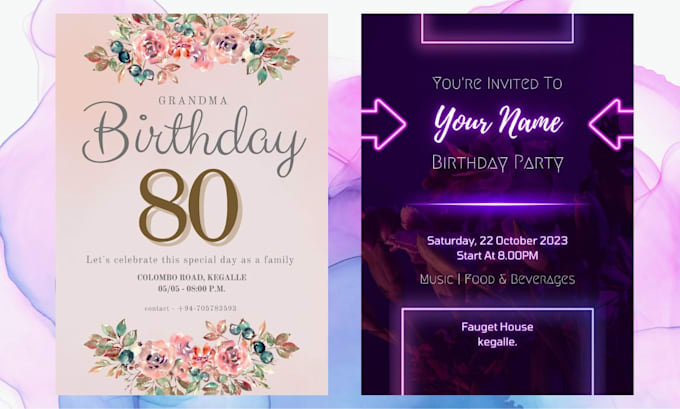 Design your birthday or any event invitation card by Oshan_lakshika ...