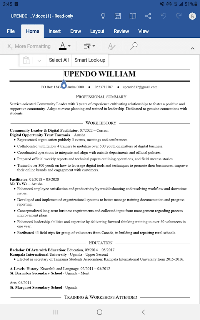 Create resume and cv, cover letters and linkedin profile by Victor_oloo ...