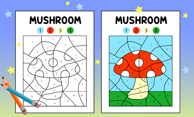 Make color by number coloring pages interior for kdp or etsy by Baamal ...