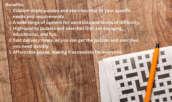 Create crossword puzzles and word searches printables by Arslanesl | Fiverr