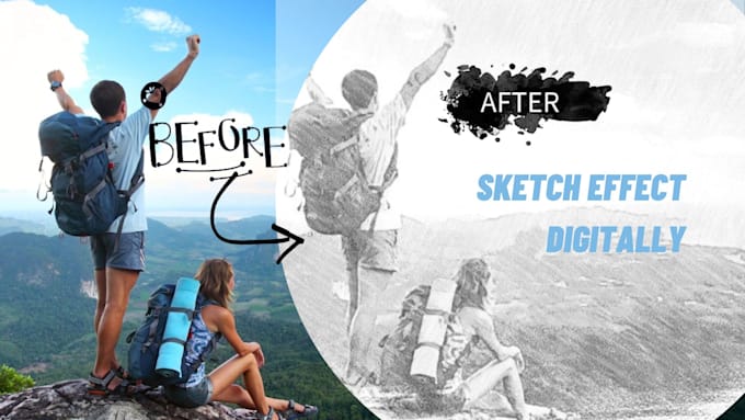 Do sketch effect digitally in photoshop by Thanu_at | Fiverr