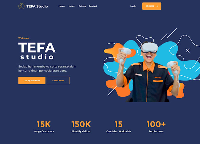 Modern landing page designs by Tefa_studio | Fiverr