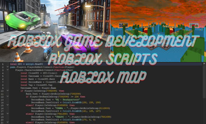 Do roblox game, game map and script, roblox game development ...