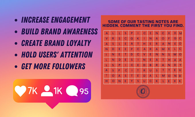 Design custom word search puzzles for social media posts by Avakristin ...