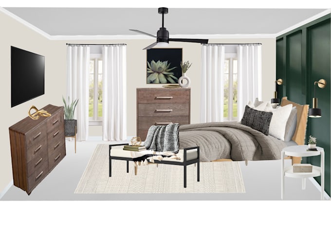 Design a beautifully balanced and functional room by Racibelle1 | Fiverr