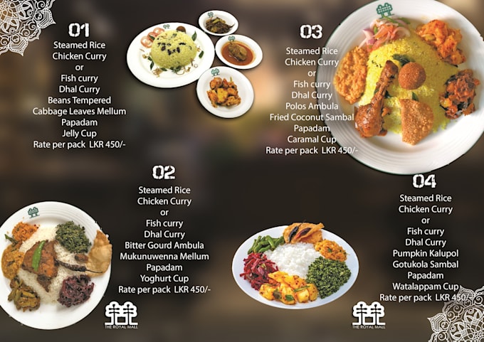 Make beautiful menu card designing for your wish by Dilanrpg | Fiverr