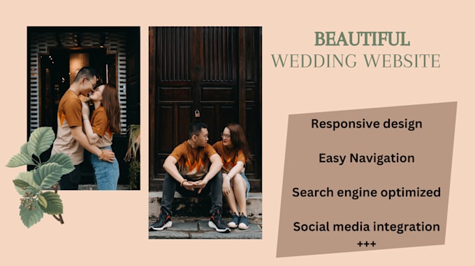 Create a stunning and elegant wedding website for you by Kk_rahii | Fiverr