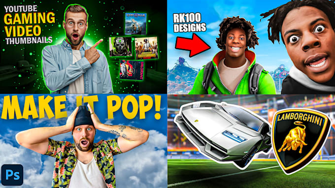 Make cool youtube thumbnails by Rk100_designs | Fiverr