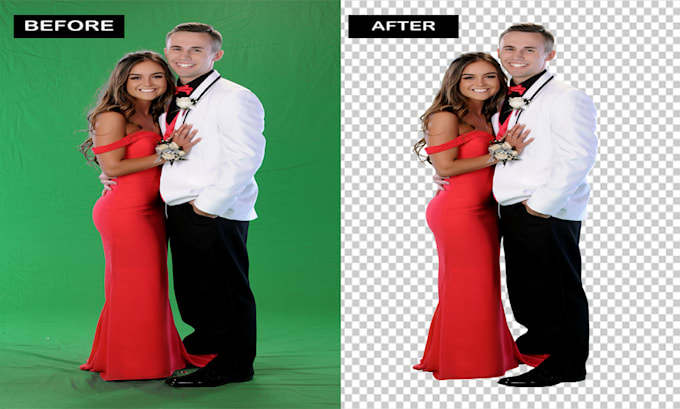 Professionally background remove, hair mask, green screen photo by ...