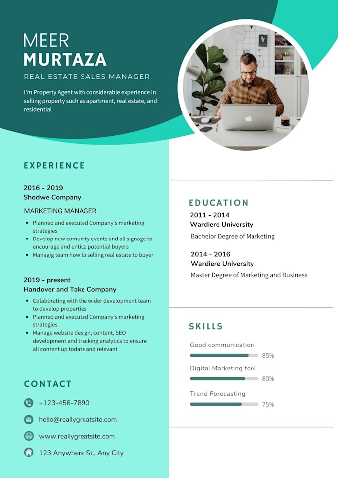 Design and edit a modern and professional flyer, resumes cv by ...