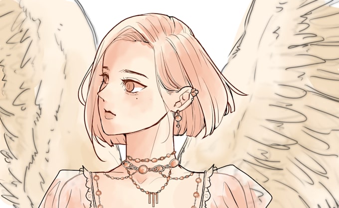 Drawing your oc with webtoon style by Sakuramusimsemi | Fiverr