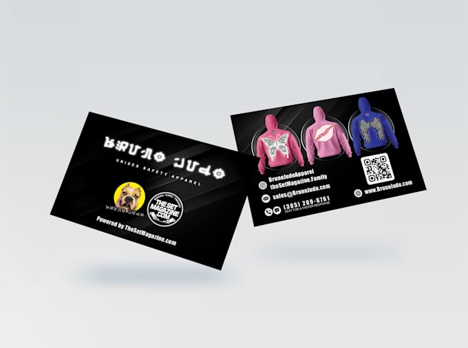 Create 2 unique business card designs for a clothing company by ...