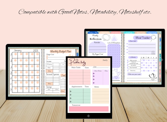 Design custom digital planners and journals for etsy or personal use by ...